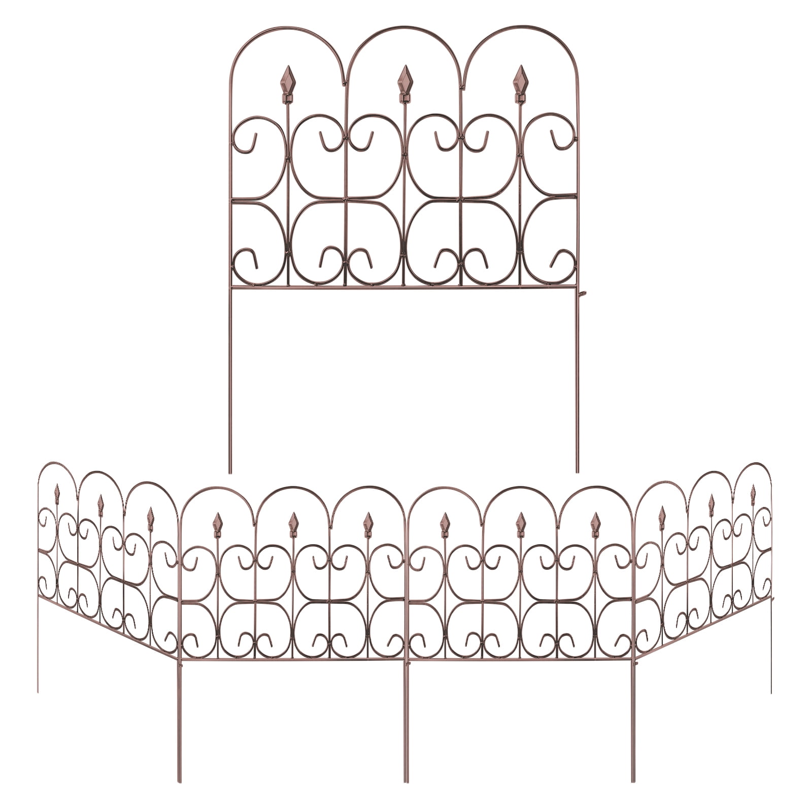 Amagabeli, Wrought Iron, Brown, 10ft - Walmart.com