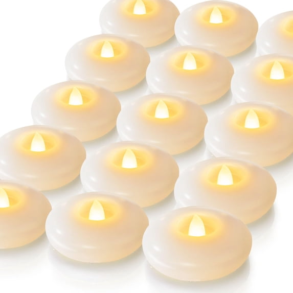 Amagic 24Pack 3 Inch Flameless LED Floating Candles Waterproof Battery ...