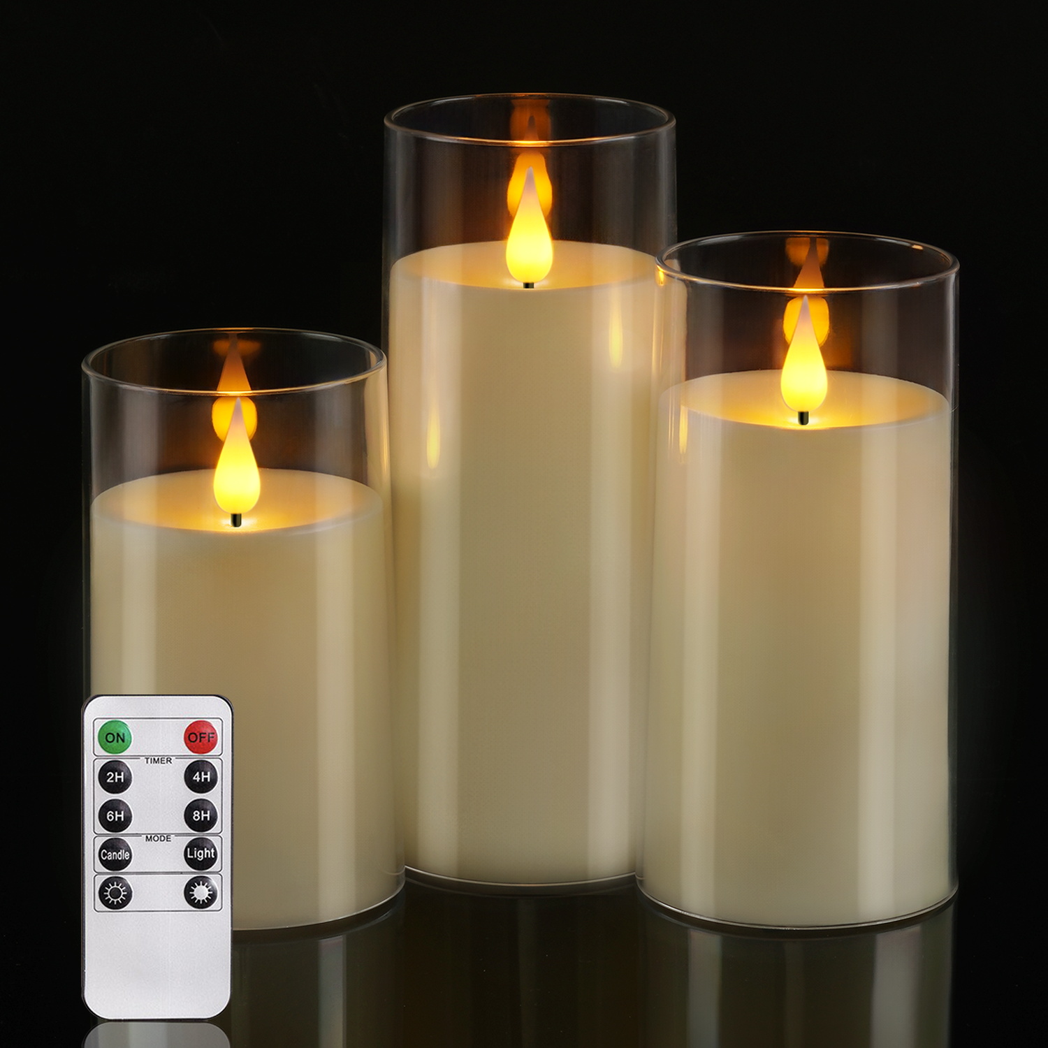612 Vermont LED Electric Window Candles with Sensor Dusk to Dawn, Warm ...