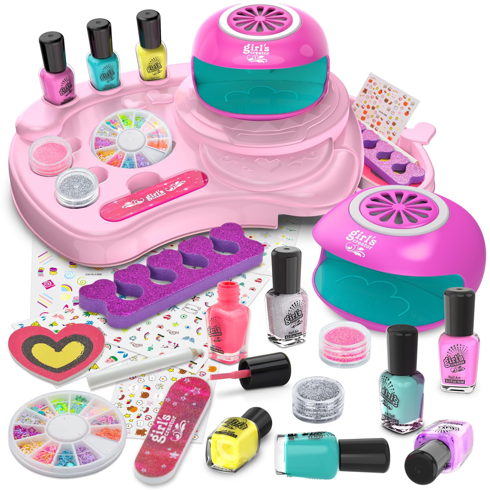 Amagoing Nail Polish Set AIF9 for Girls Ages Nail Art Studio Kit, Non ...