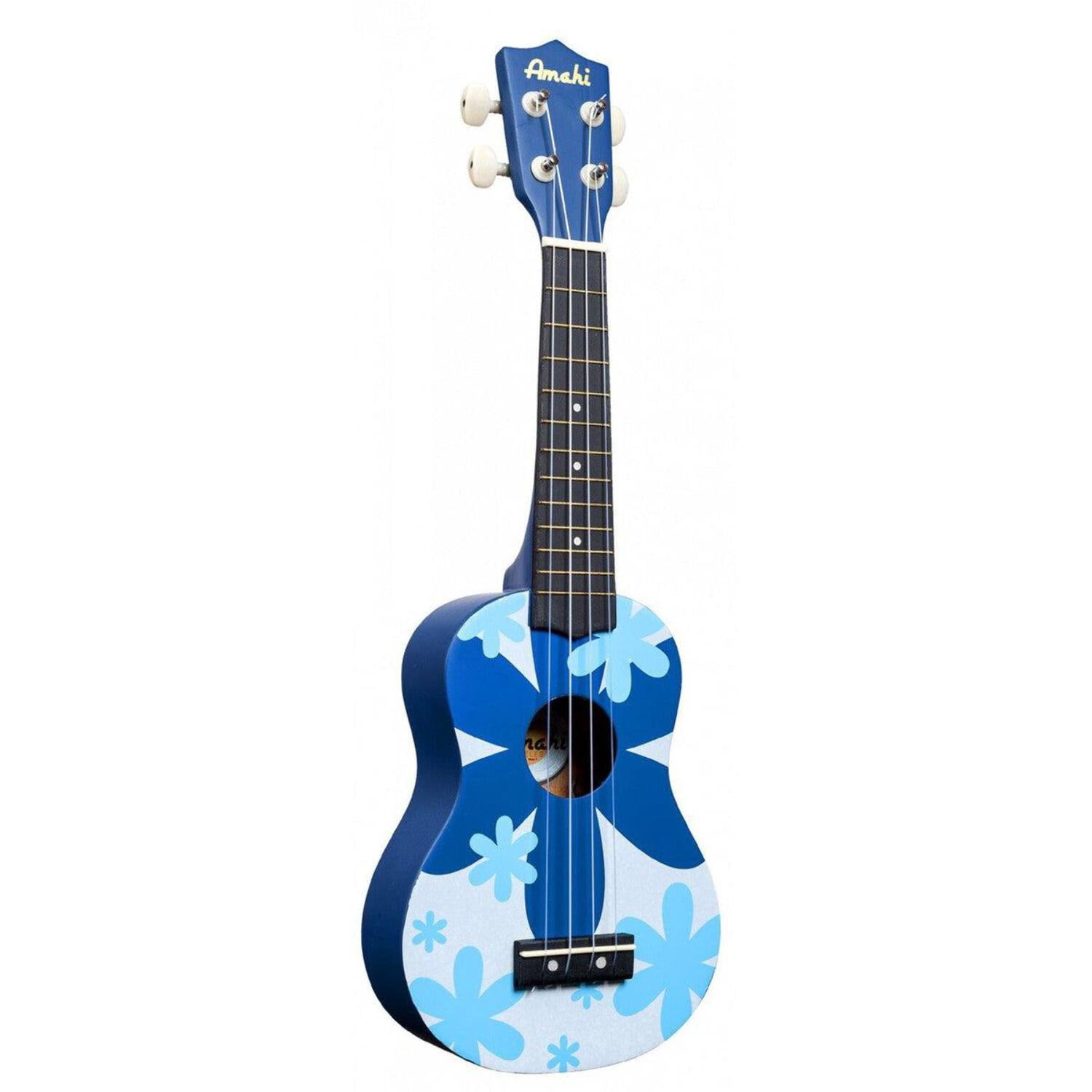 Amahi Penguin Tropical Series Soprano Ukulele | Blue Flower - Walmart.com