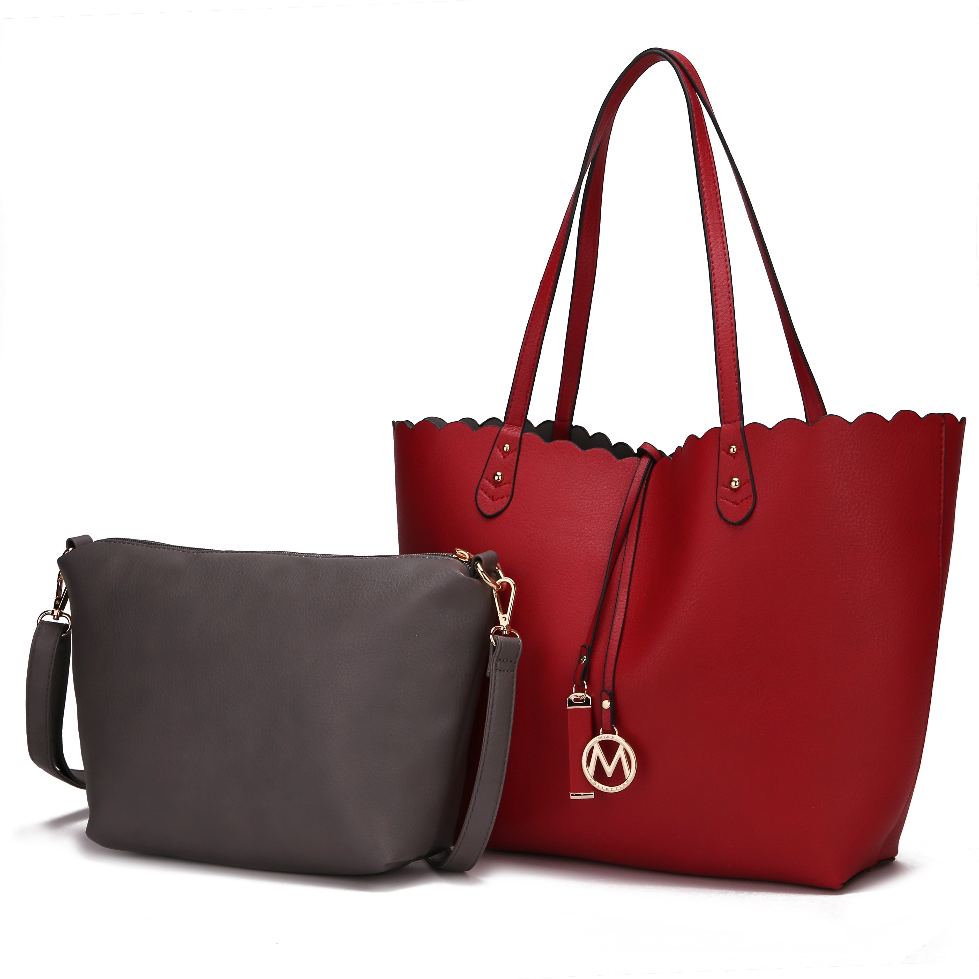 Amahia Reversible Shopper Tote Shoulder Handbag with Cosmetic Pouch by ...