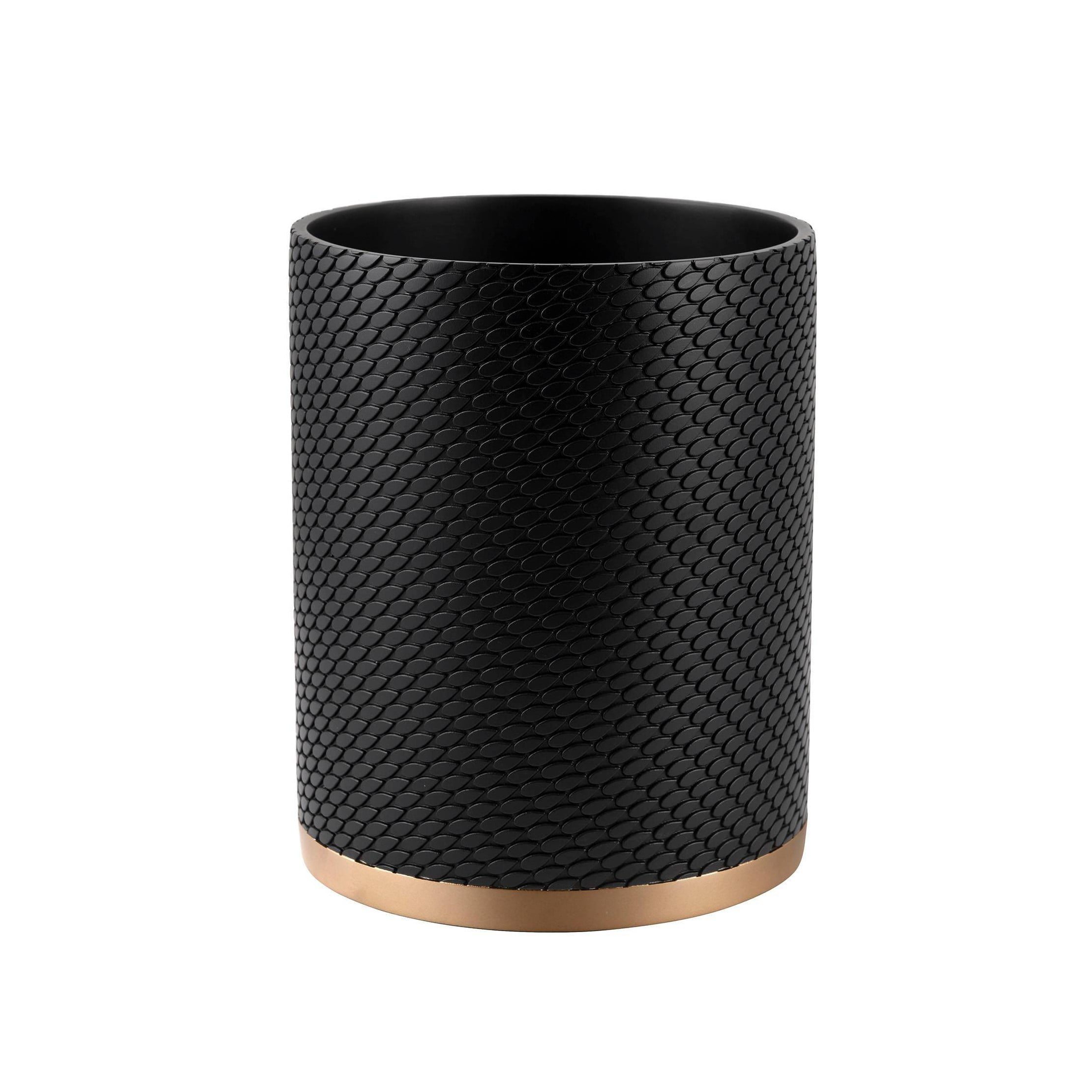 Amal Wastebasket Gold/Black: Ceramic Hand Wash Bathroom Accessory, 10oz Capacity - Walmart.com