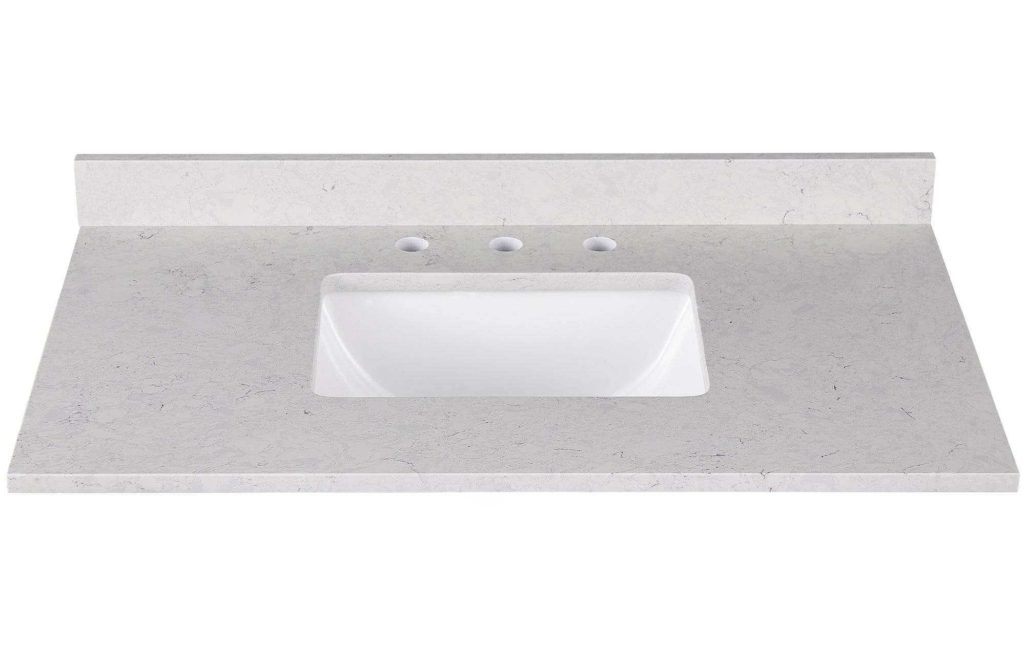 Dreamwerks Amalfi 37"W x 22"D Engineered Marble Vanity Top with ...
