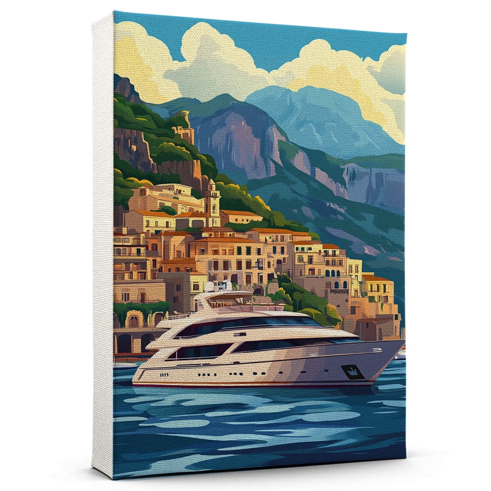 Amalfi Canvas, Travel Canvas, City Prints Wall Decor, Italy Canvas ...