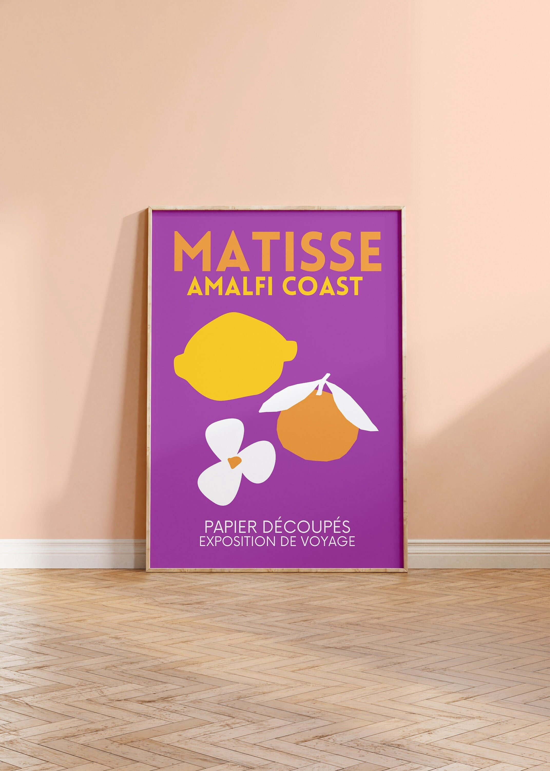Amalfi Coast Bright Travel Print Matisse Style Bold Colourful Trendy ...