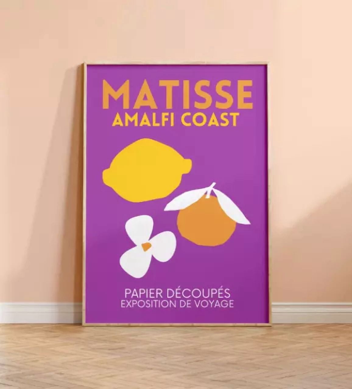 Amalfi Coast Bright Travel Print Matisse Style Home Decor Vintage Art ...