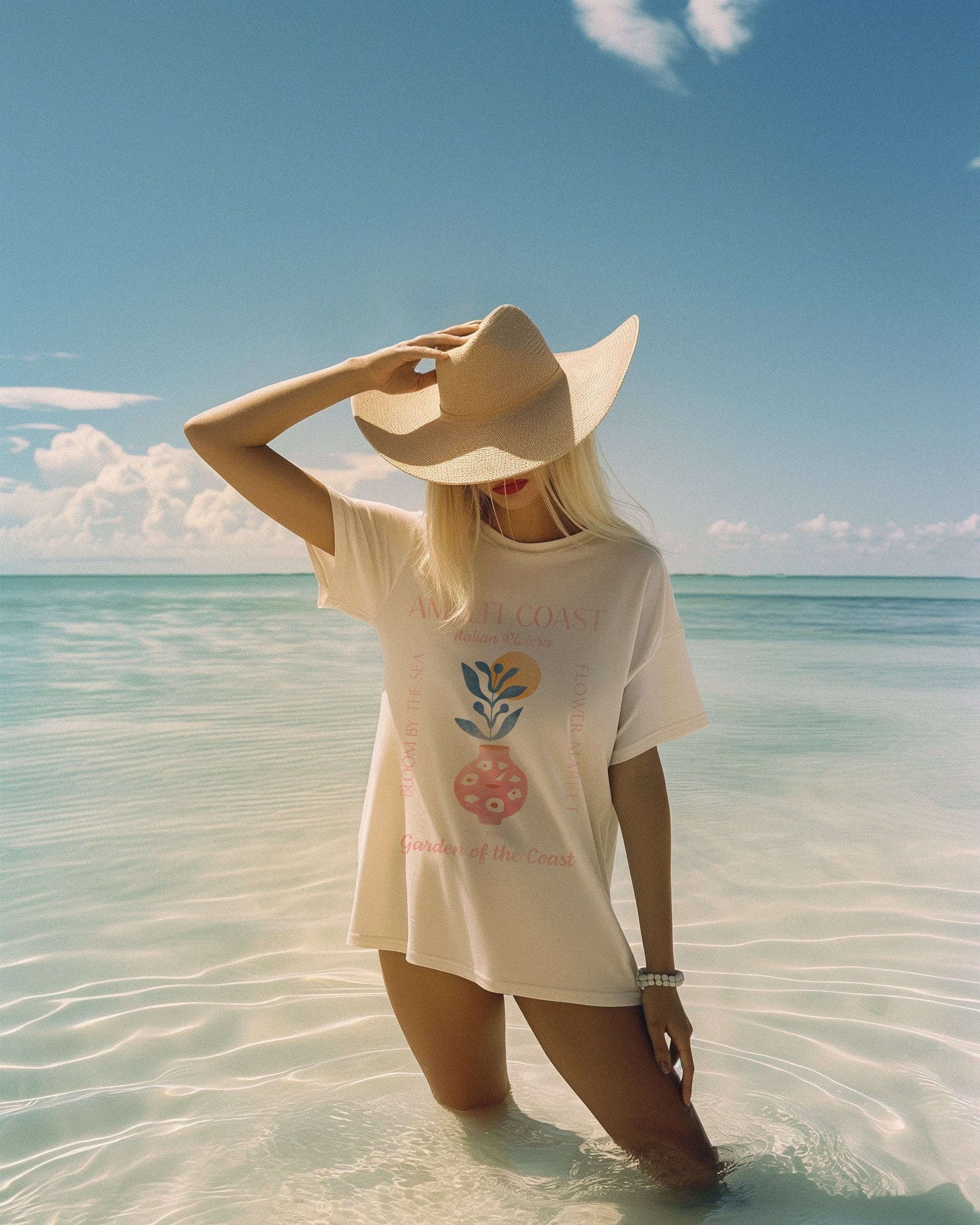 Amalfi Coast Flower Market Tee, Positano Portofino Italy Riviera T ...