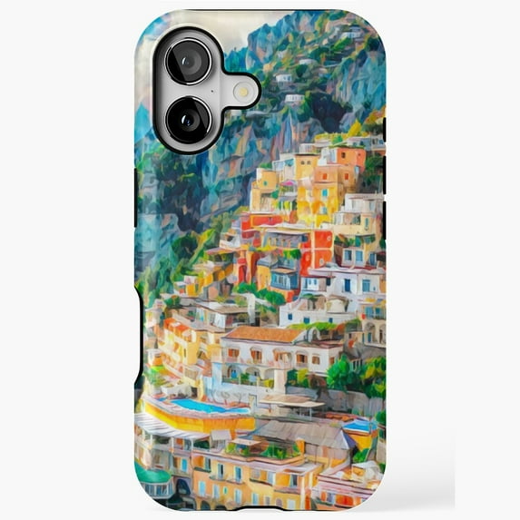 Amalfi Coast Italy Travel Art Case for iPhone 11 12 13 14 15 16 17 Pro ...