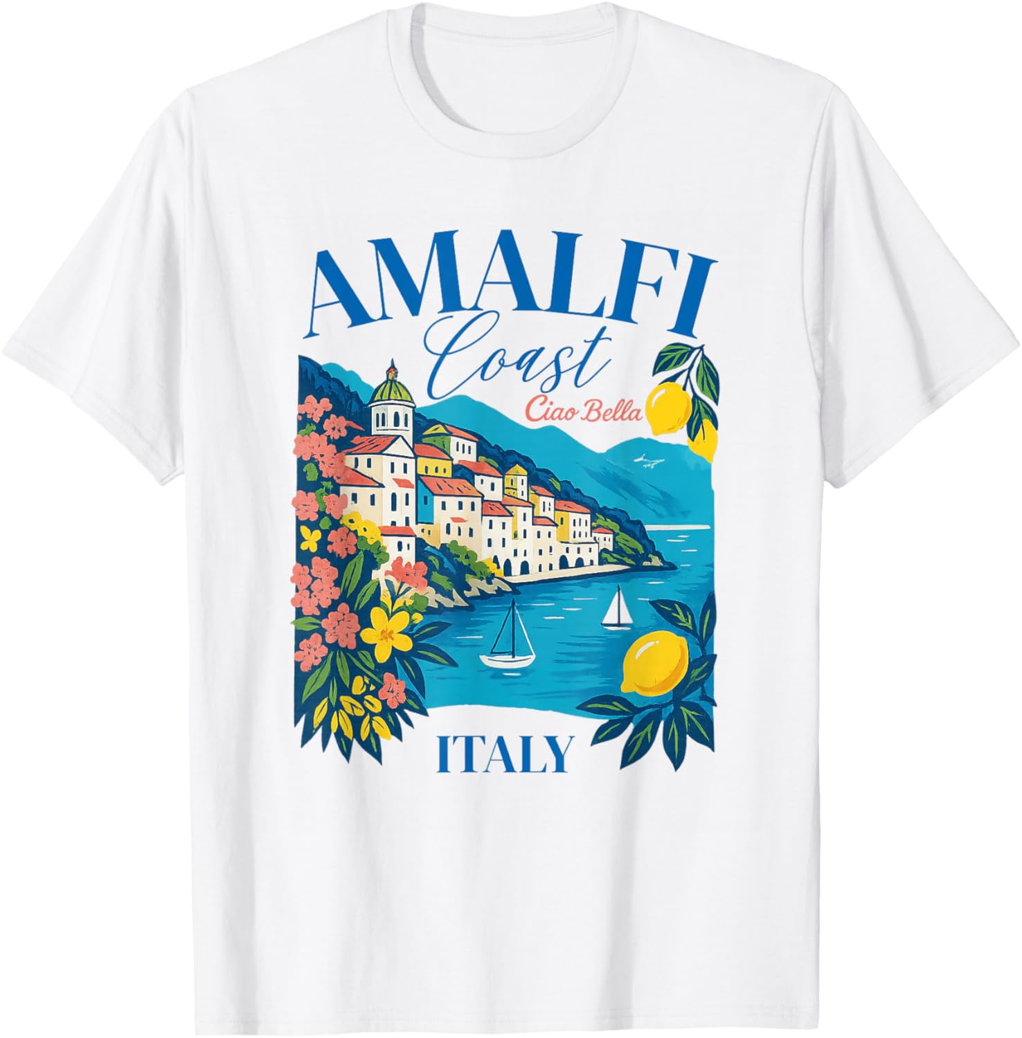 Amalfi Coast Lemon Ciao Italian T-Shirt - Walmart.com