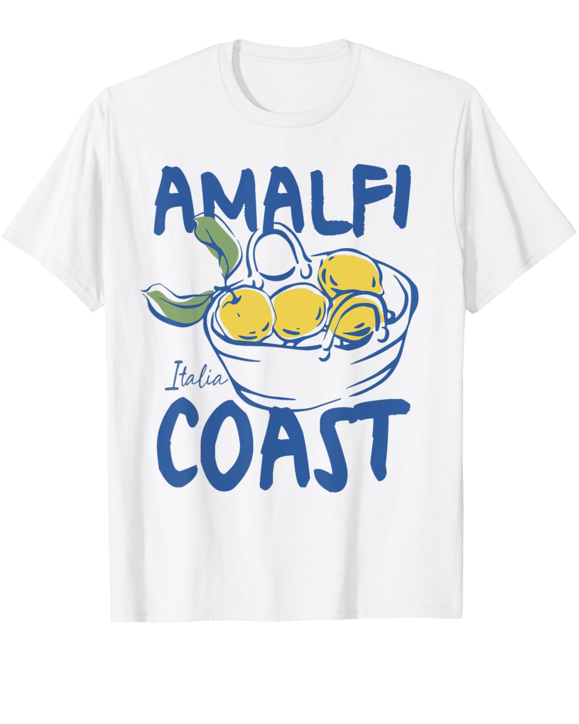 Amalfi Coast Lemon Italy Mediterranean Summer Graphic T-Shirt - Walmart.com