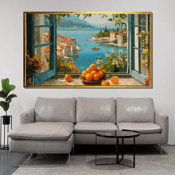 Amalfi Coast Lemon Tree Artwork, Unframed Paper Poster 11x14in ...