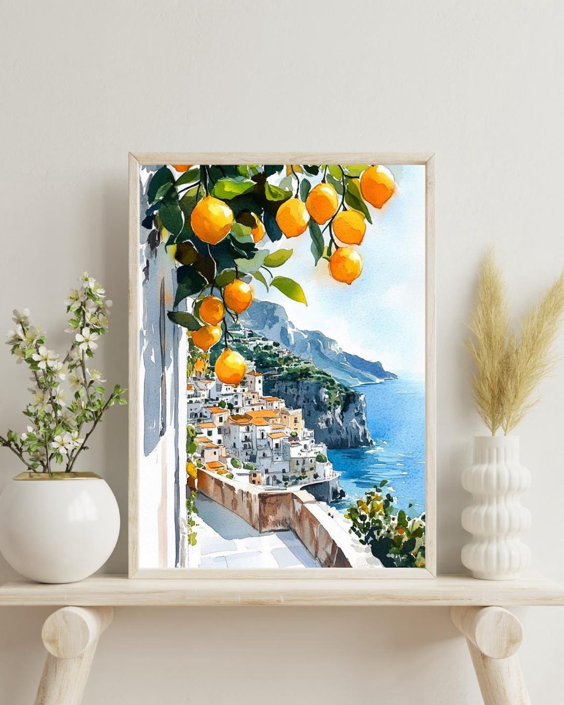 Amalfi Coast Lemon Tree By The Sea Art Werner Bronkhorst Style Coastal ...