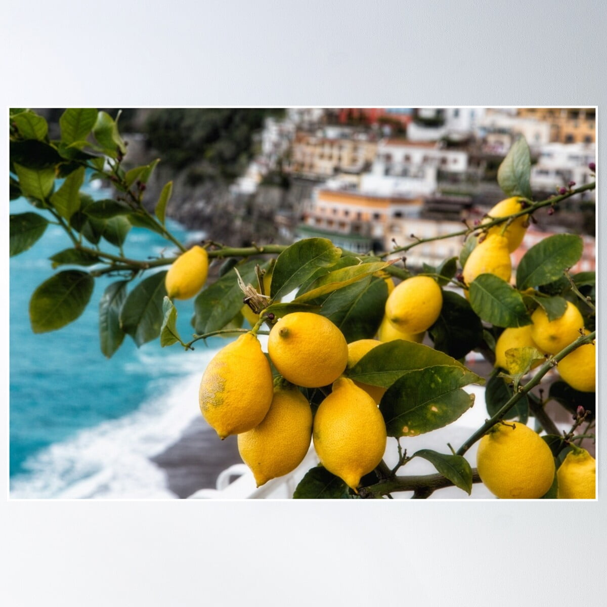 Amalfi Coast Lemon Tree Poster Wall Art, Modern Wall Decor For Living ...