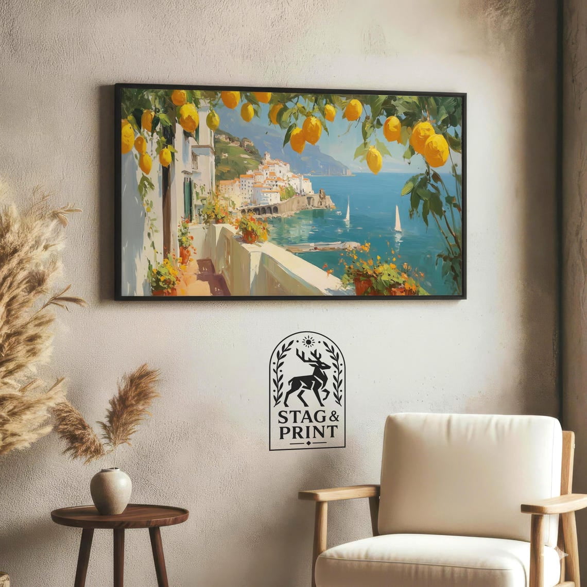 Amalfi Coast Lemon Tree Print, Unframed Paper Poster 16x20in - Walmart.com