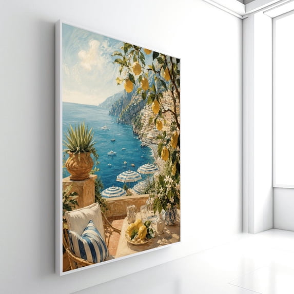 Amalfi Coast Lemon Tree Wall Art, Unframed Paper Poster 16x20in ...