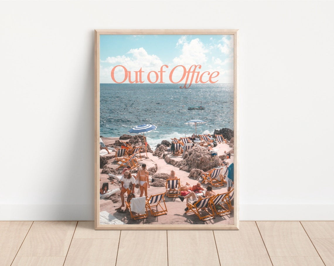 Amalfi Coast Newspaper Vintage Italian Summer Poster Unframed Paper ...