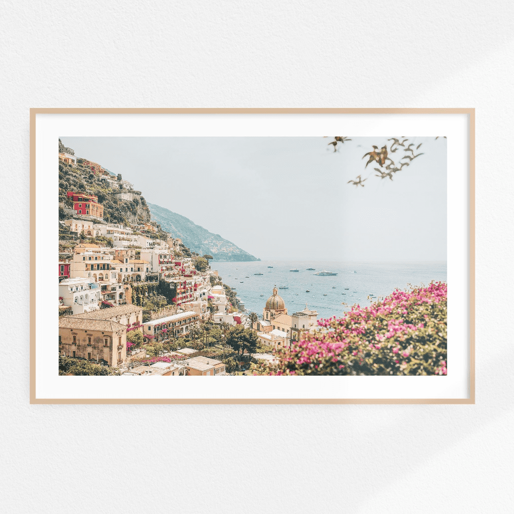 Amalfi Coast Positano Landscape Italy Coastal Travel Poster, Poster ...