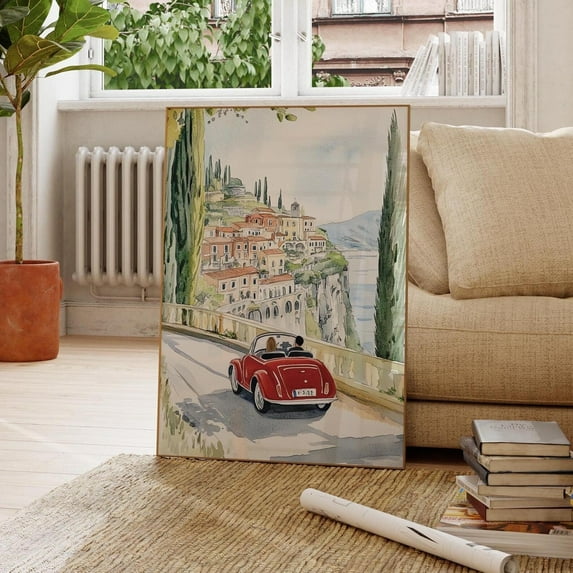 Amalfi Coast Poster, Amalfi Poster, Art, Italy Wall Art Italian Coast ...