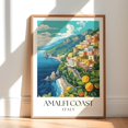 Amalfi Coast Print Europe Travel Wall Decor Positano Italian Art Coast ...