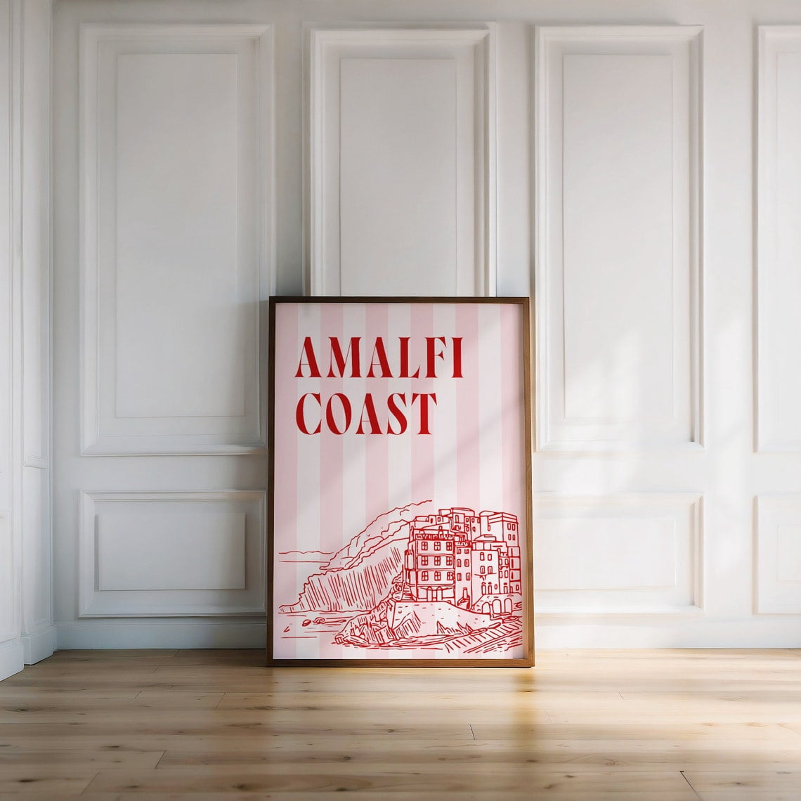 Amalfi Coast Print, Italian Summer Wall Art, Unframed Paper Poster ...