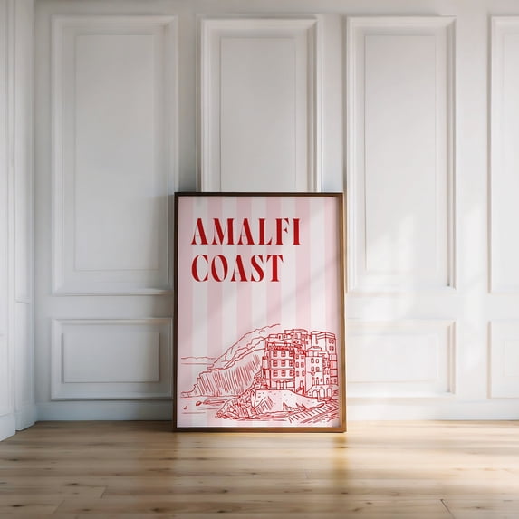 Amalfi Coast Print, Italian Summer Wall Art, Unframed Paper Poster ...