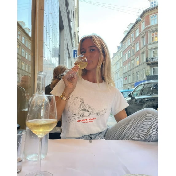 Amalfi Coast Racecar Graphic Tee Chic Minimal Design Soft 100 Cotton ...