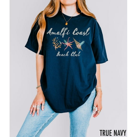 Amalfi Coast Shirt, Beach Club Tee, Amalfi Italy TShirt, Seashell Shirt ...