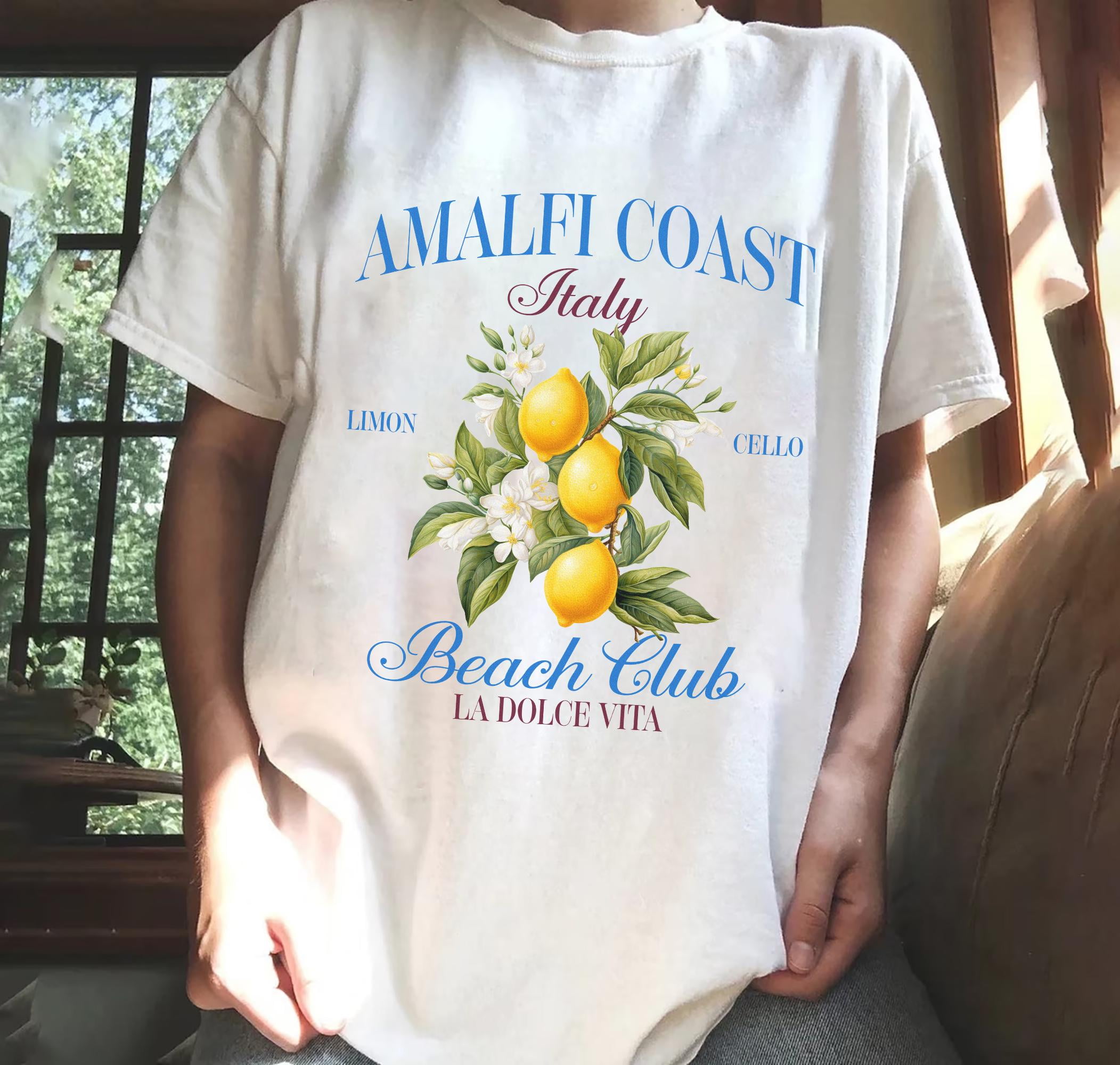 Amalfi Coast Shirt Italy Lemons Tshirt Italy T-shirt Trendy Graphic Tee ...
