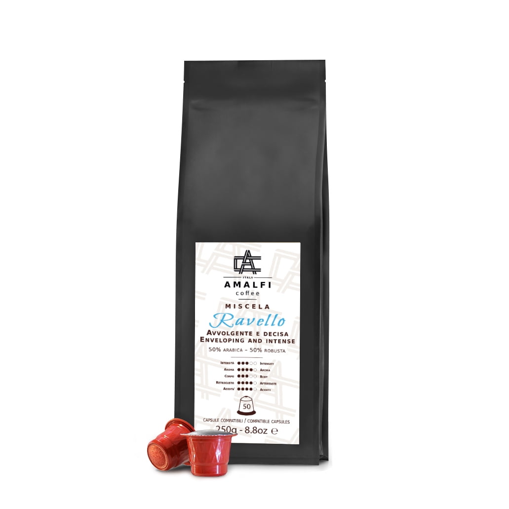 Amalfi Coffee Fine Italian Espresso Capsules, 50 Coffee Pods Pack ...