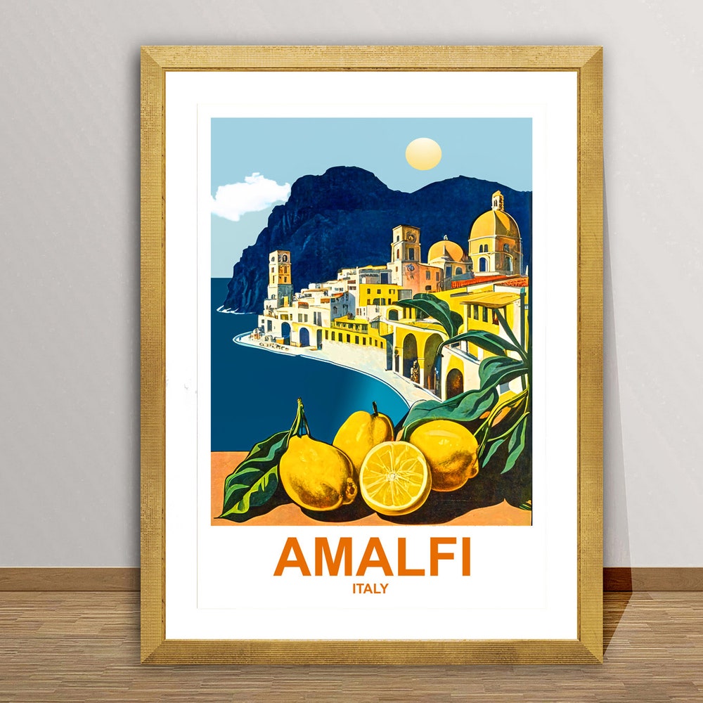 Amalfi Italy Travel Poster By Wall Arty Exclusive Design - Amalfi ...