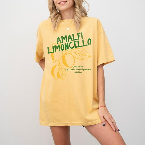 Amalfi Limoncello T-Shirt Italian Boho Lemons, Retro Style Trendy ...