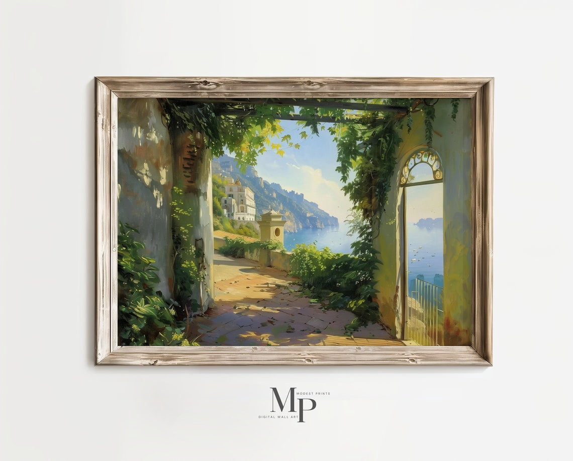 Amalfi Print, Amalfi Coast Print, Coastal Wall Art, Amalfi Classic Oil ...