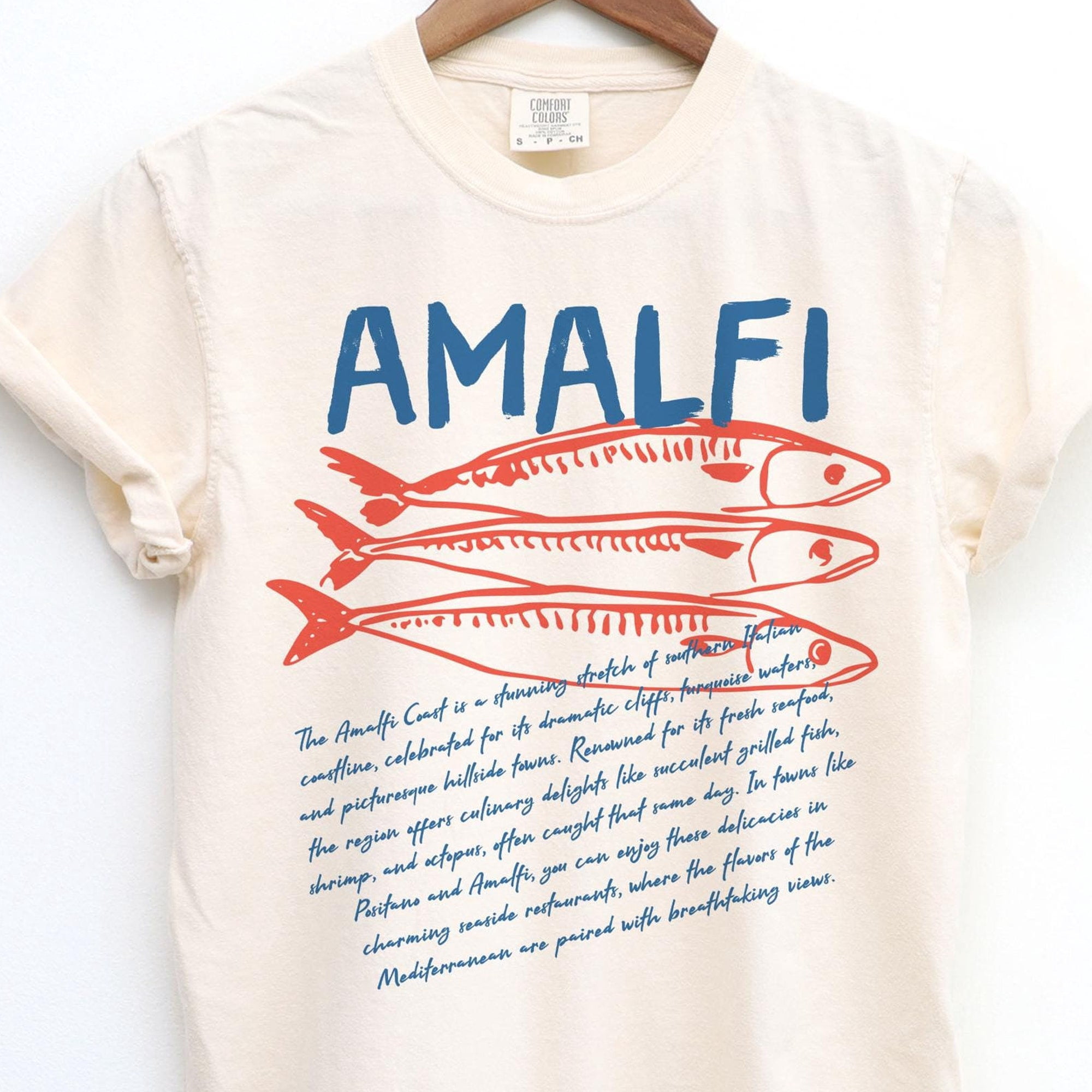 Amalfi Shirt Italy Shirt Amalfi Coast Tee Vacation TShirt Sardine Tee ...
