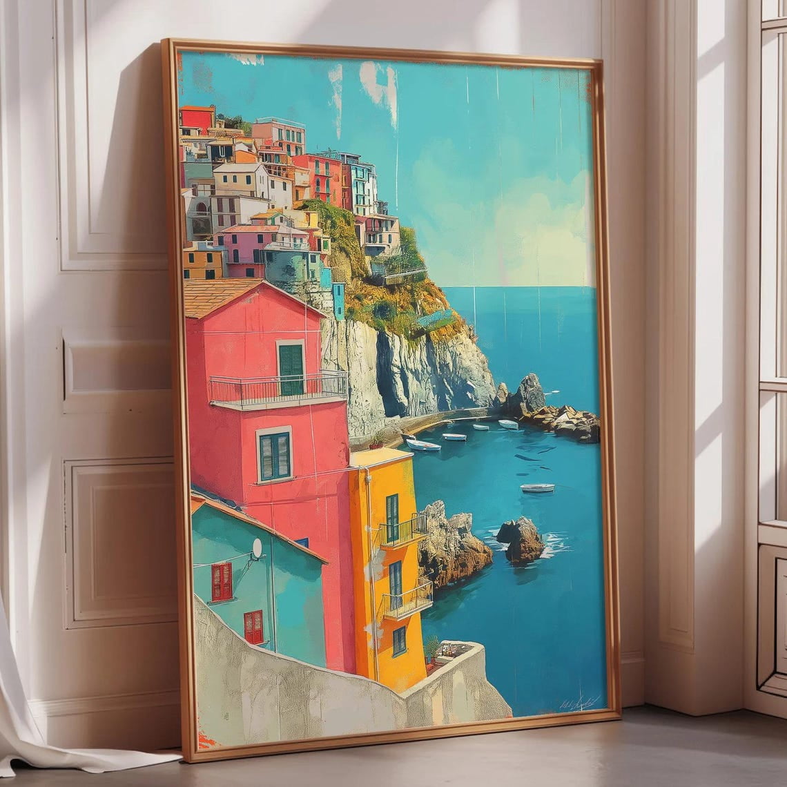 Amalfi Style Italian Coast Poster, Unframed Paper Poster 16x20in ...