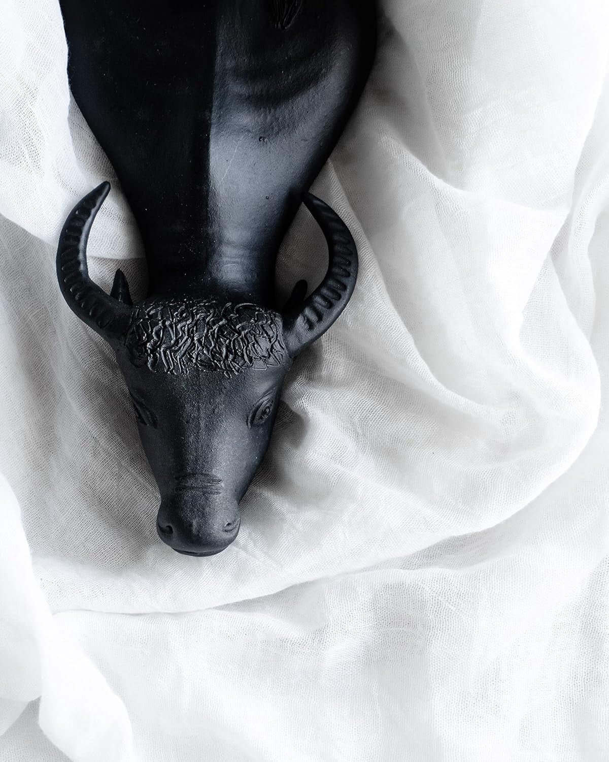 Amalfiee Handmade Terracotta Bull Sculpture for Home DecorSet of 2 One ...