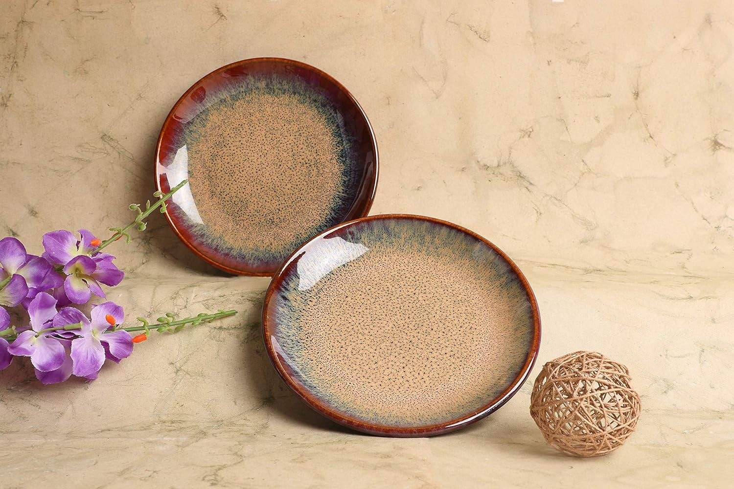 Amalfiee Virksh Premium Ceramic Quarter Plate Set Elegant Sturdy Design ...