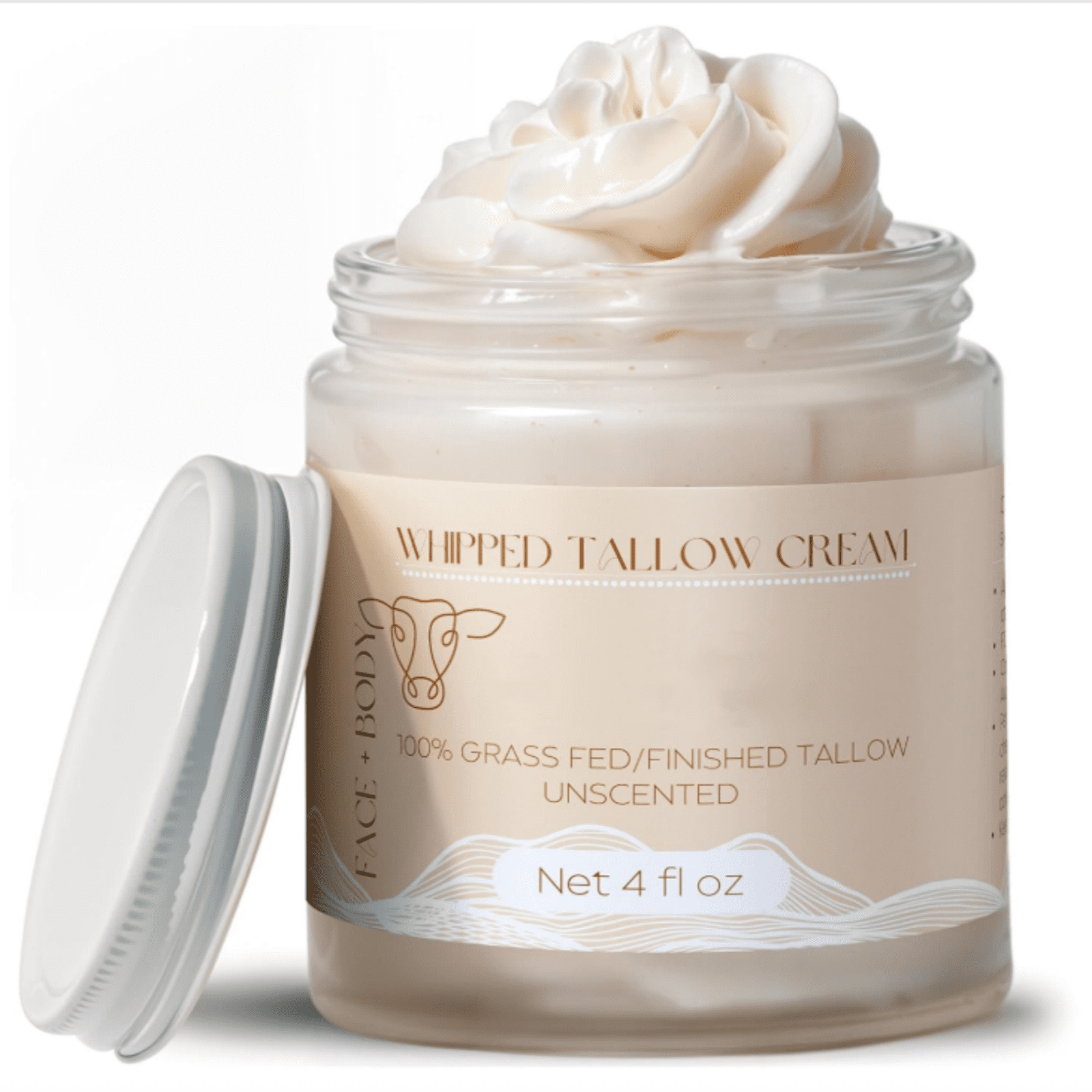 Fed Tallow Face + Body Whipped Moisturizer For Sensitive Skin Natural ...