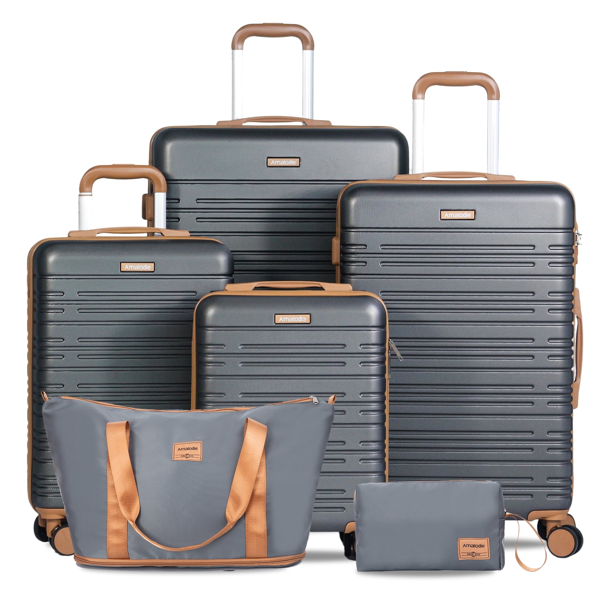 Hardside Luggage Sets 6 Piece, Hardshell Suitcase with TSA Lock Spinner ...