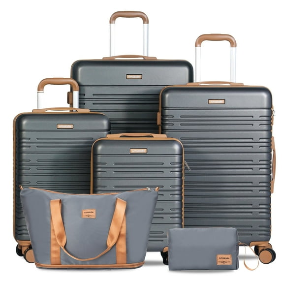 Hardside Luggage Sets 6 Piece, Hardshell Suitcase with TSA Lock Spinner ...