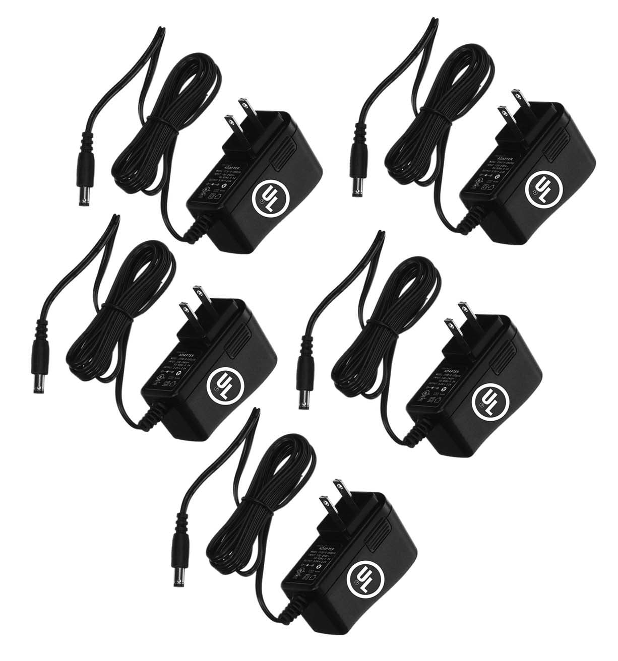 Amamax AC, DC New Wall Adapter 5 Volts, 2A 2000mA, 5.5mm x 2.1mm Plug ...