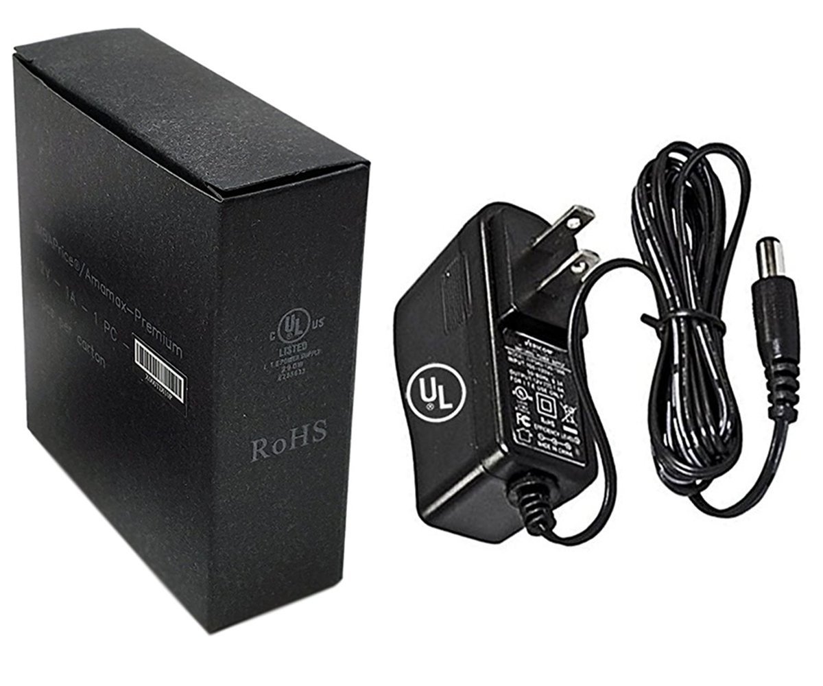 Amamax Wall Adapter Power Supply - 12VDC 1A (5.5mm - 2.1mm) Plug, UL Listed - Black - Walmart.com