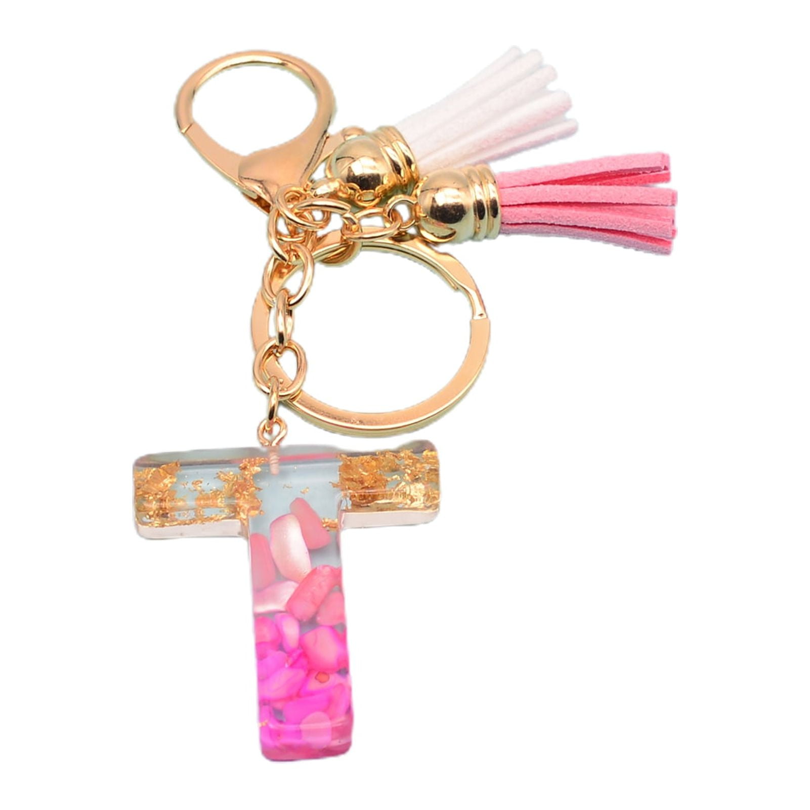 Amamia Translucent Key Chain Translucent Alphabet Pendant Shell Decor ...