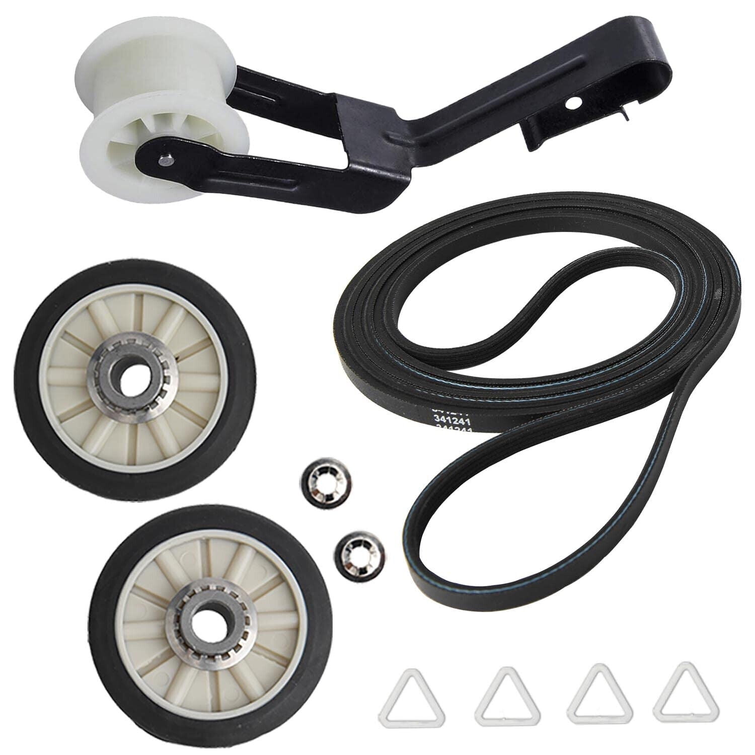 Amana NED4655EW1 Dryer Repair Kit Maintenance Belt Pulley Rollers ...