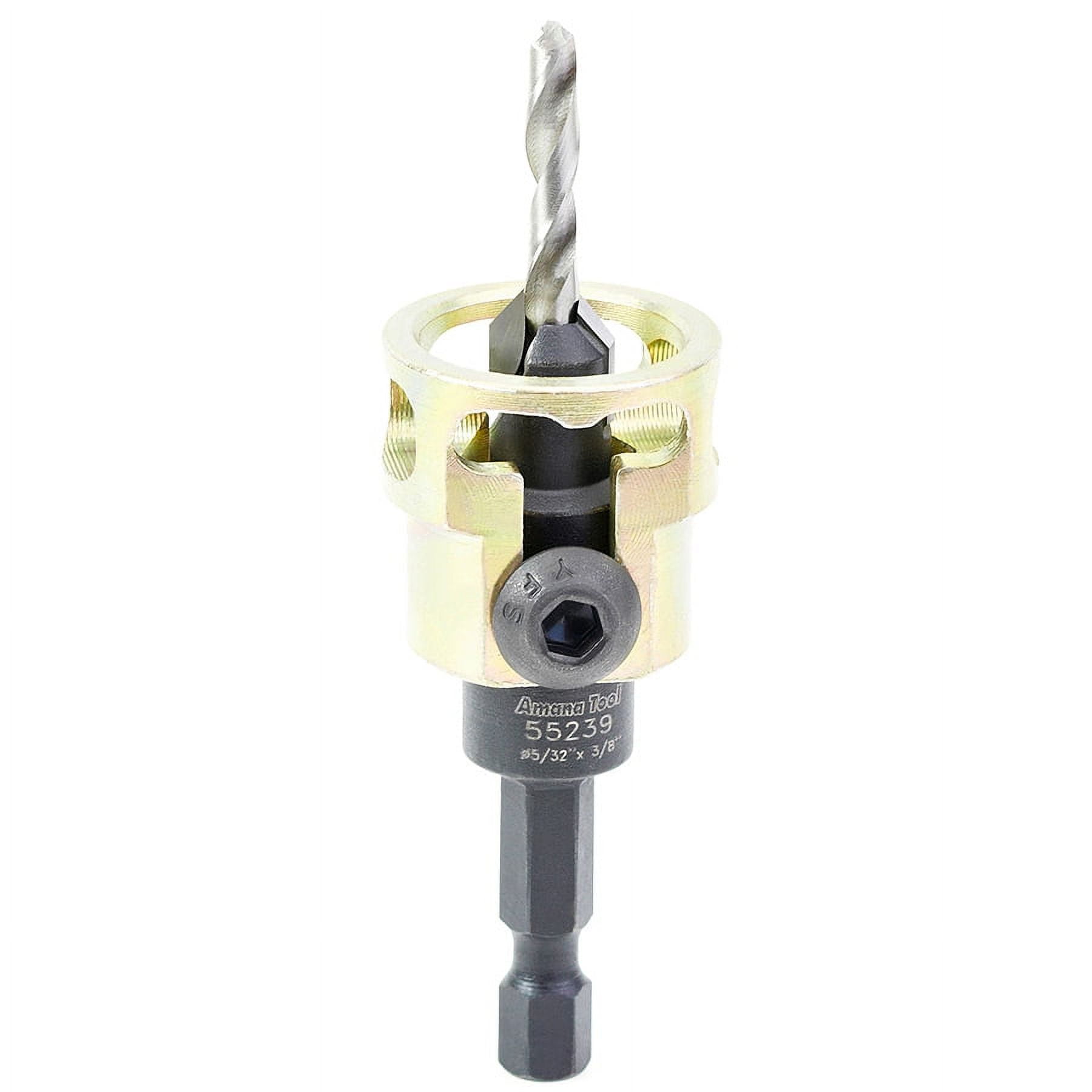 Amana Tool 55239 Carbide Tipped 82 Degree Countersink w/Depth-Stop 3/8 ...