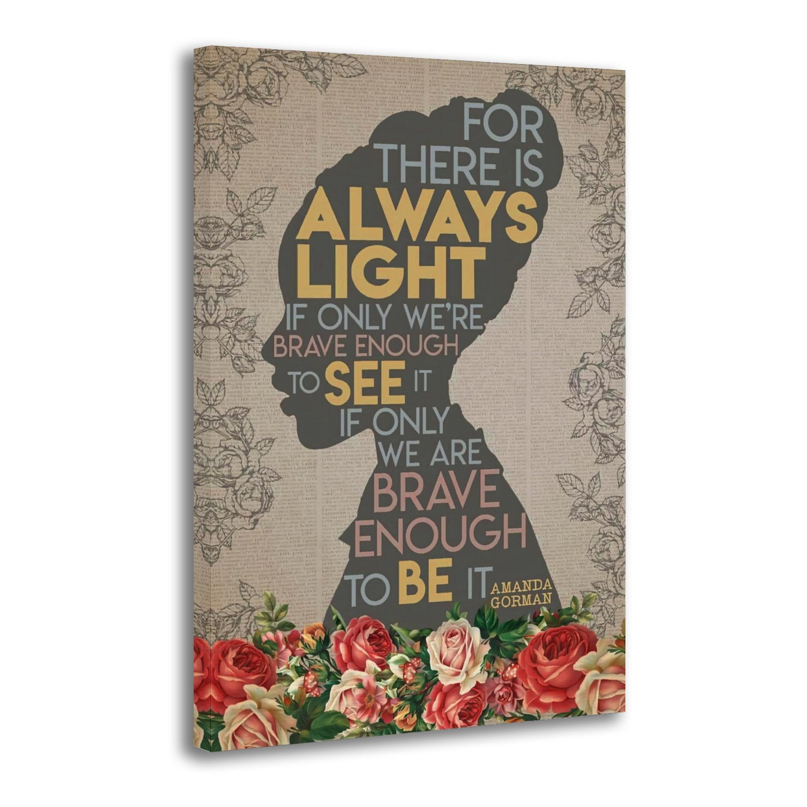 Amanda Gorman The Hill We Climb Inaugural Poem Canvas Wall Art Poster ...