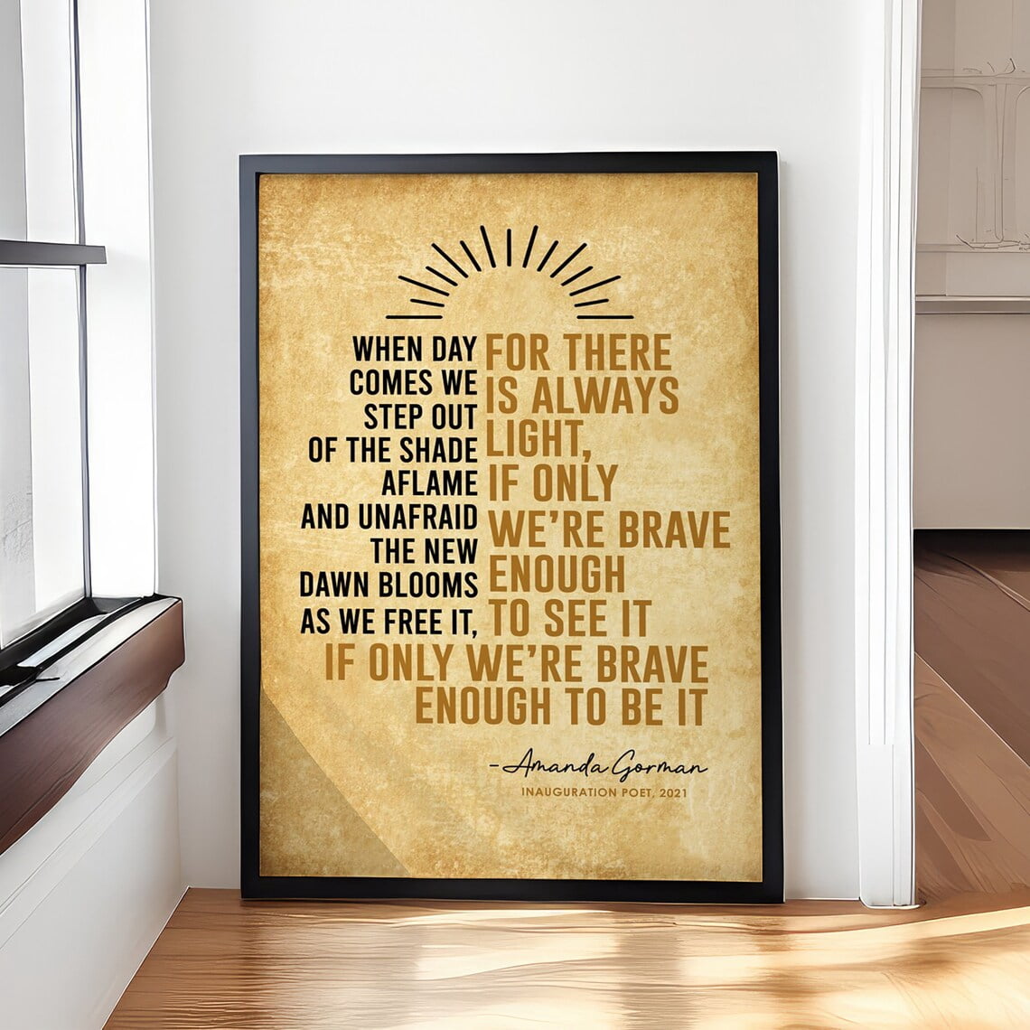 Amanda Gorman The Hill We Climb Poster, Amanda Gorman Inauguration Poet ...