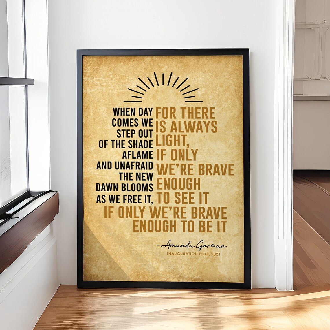 Amanda Gorman The Hill We Climb Poster, Amanda Gorman Inauguration Poet ...