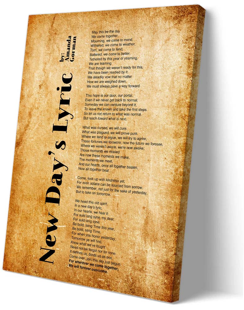 Amanda Gorman New Day's Lyric New Year's Poem By Amanda Gorman Posters ...