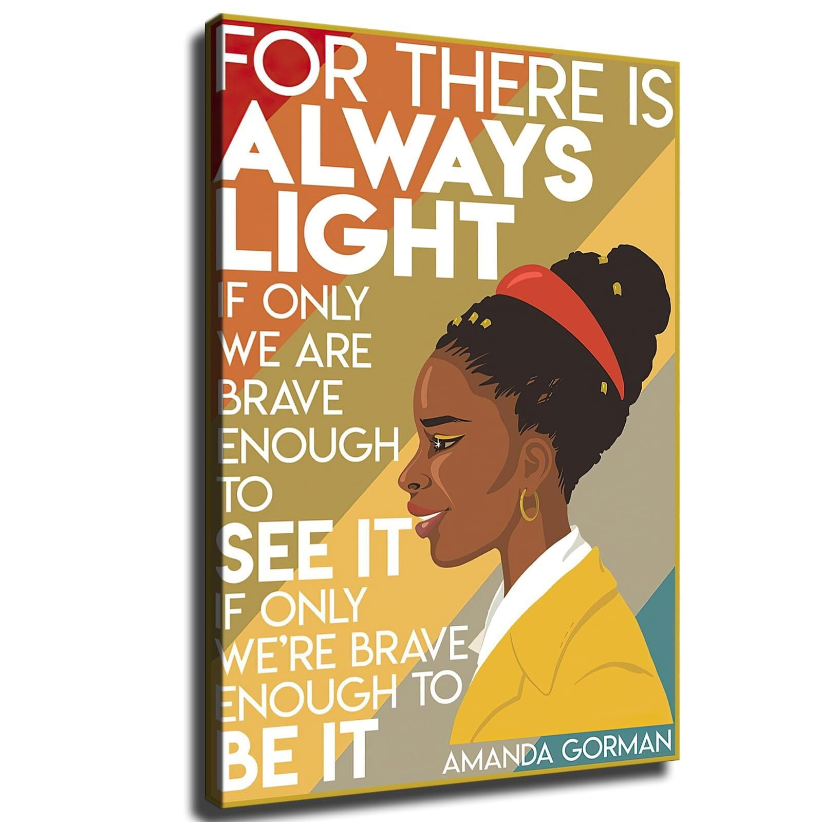 Amanda Gorman Poster Canvas Prints, Poem Amanda Gorman Wall Art The ...
